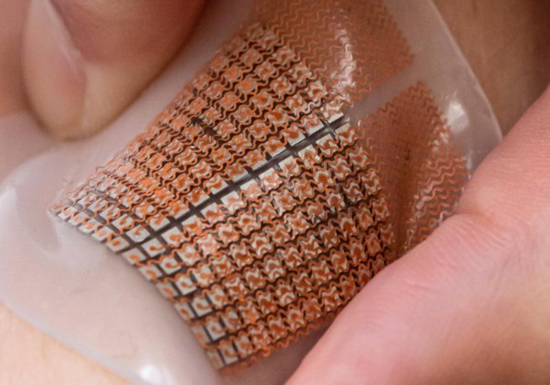Skin patch concept monitors blood flow